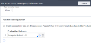 Rule delegation in Pega