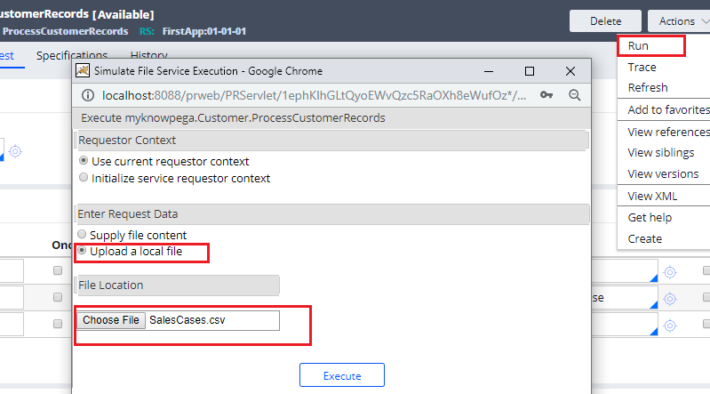 Service File Processing - tutorial - MyKnowTech