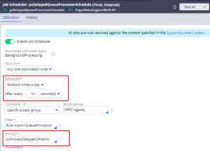 Job scheduler usage and configuration in Pega