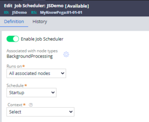 Job scheduler usage and configuration in Pega