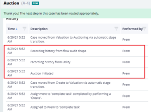 History writes and field level auditing in Pega