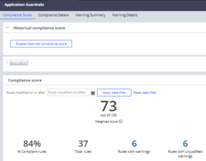 Compliance Score, Guardrail Warnings and Custom Warning - MyKnowTech