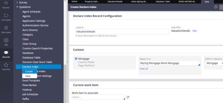 Declare Index rule - tutorial - MyKnowTech
