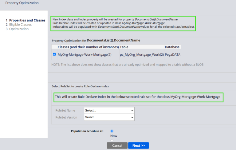Declare Index rule - tutorial - MyKnowTech