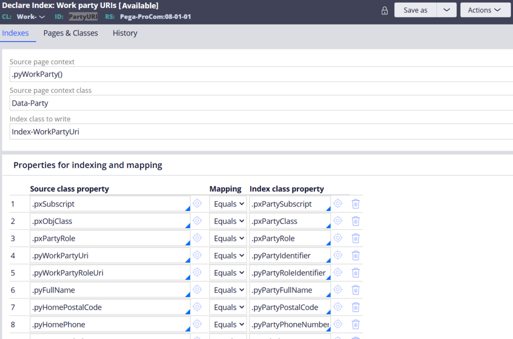 Declare Index in Pega - Understanding - MyKnowTech