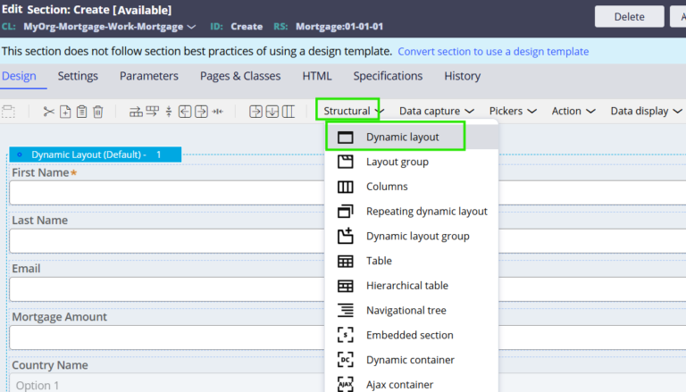 Dynamic Layouts - Usage and Configurations in Pega - MyKnowTech