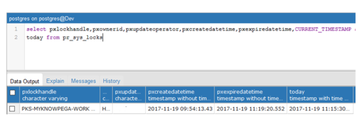 Locking mechanism in Pega