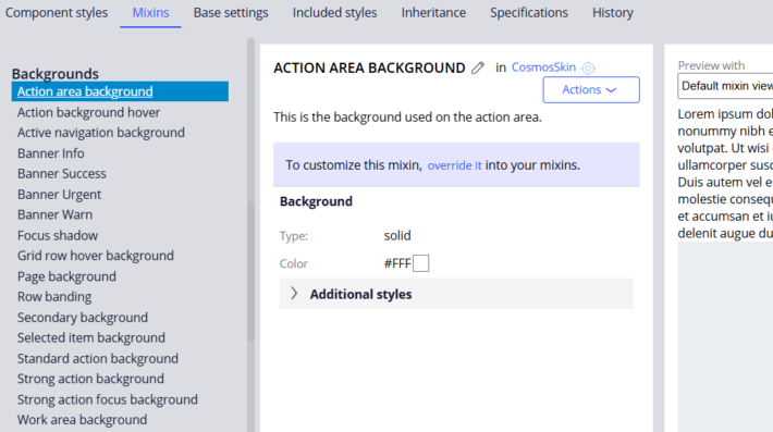 UI Skin - Formats and Mixins in Pega - MyKnowTech