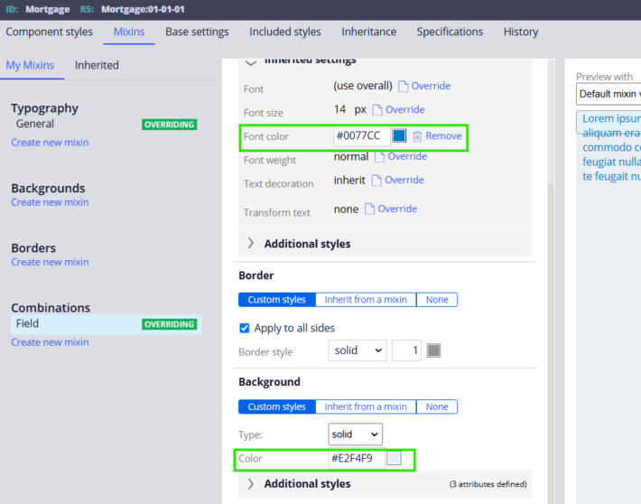 UI Skin - Formats and Mixins in Pega - MyKnowTech