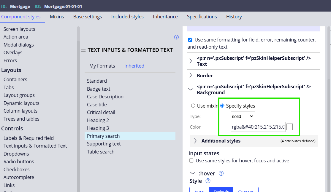 UI Skin - Formats and Mixins in Pega - MyKnowTech